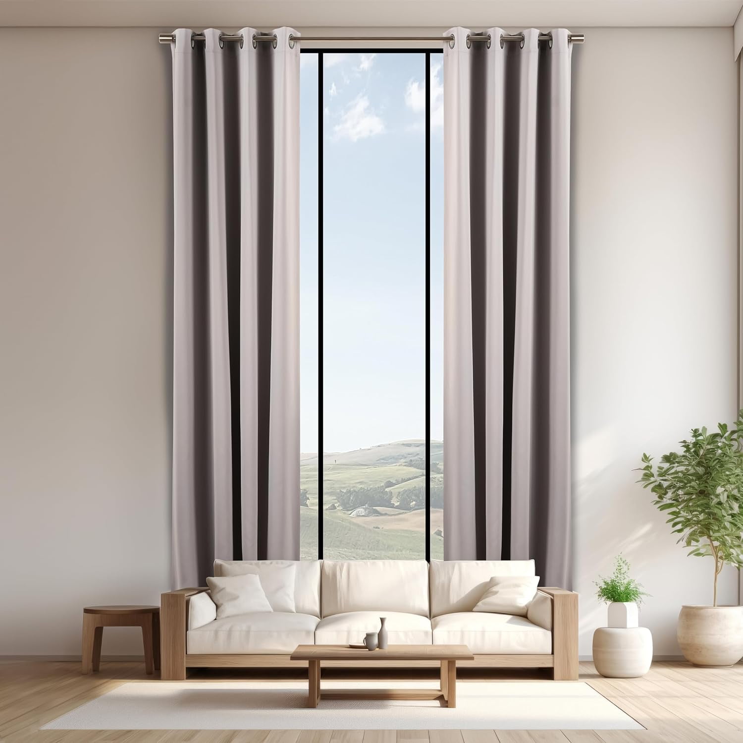 Extra Long 14 FT Blackout Curtain, Antique Bronze Grommet Tall Curtain ...