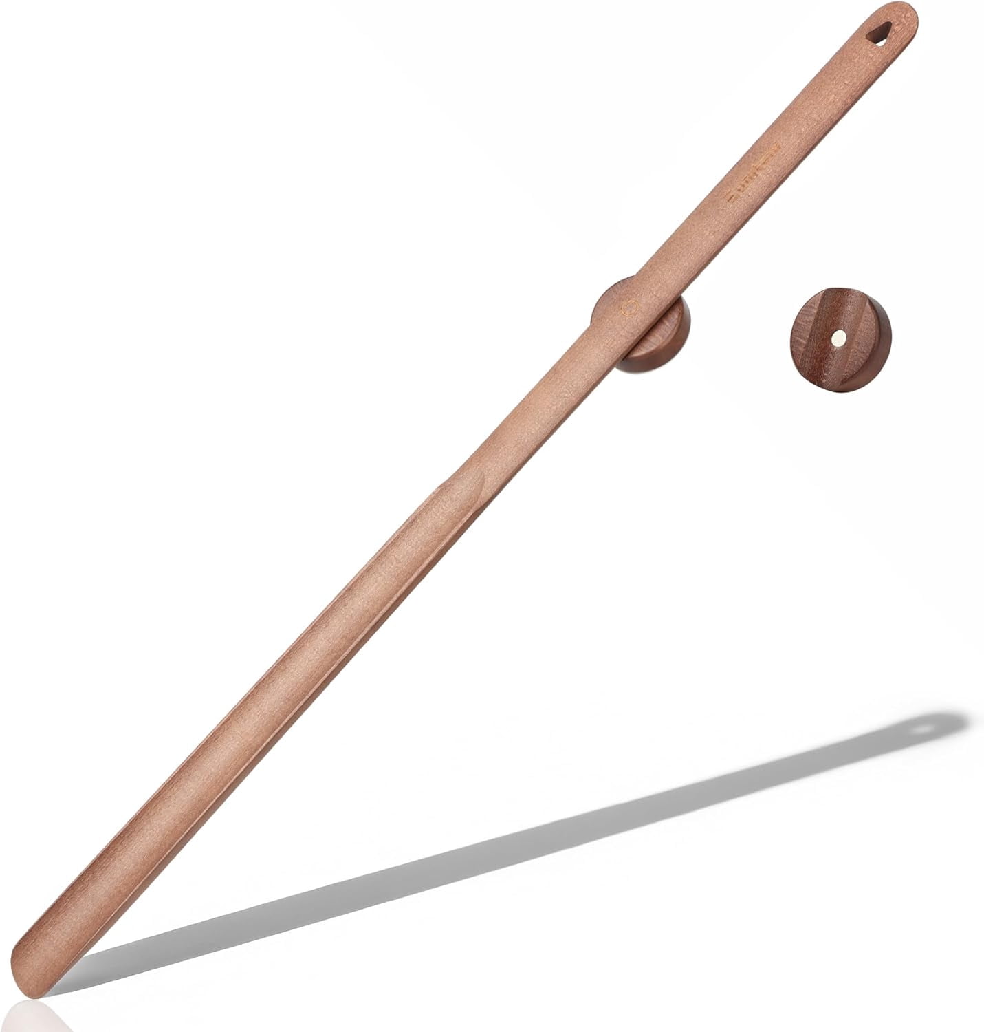 Extra Long 29.5" Wooden Shoe Horn with Magnetic Wall Mount Base for ...