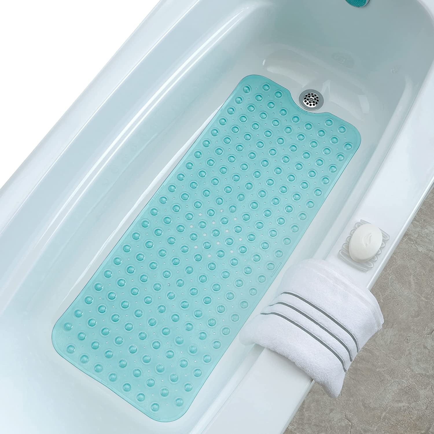 Extra Long Bath Tub & Shower Mat 39x16, Wet Floor Non-Slip for Elderly ...
