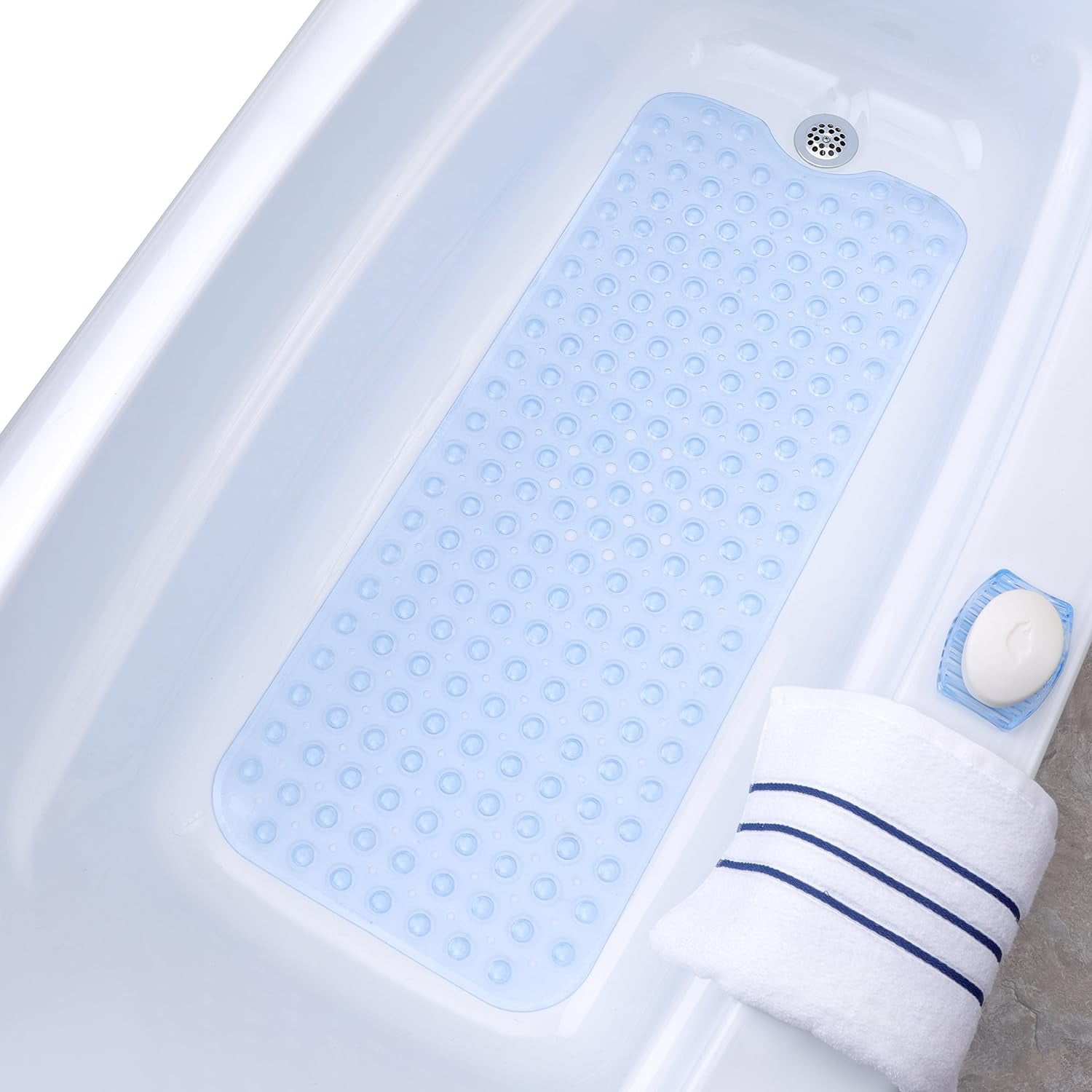 Extra Long Bath Tub & Shower Mat 99x40 cm, Wet Floor Non-Slip for ...