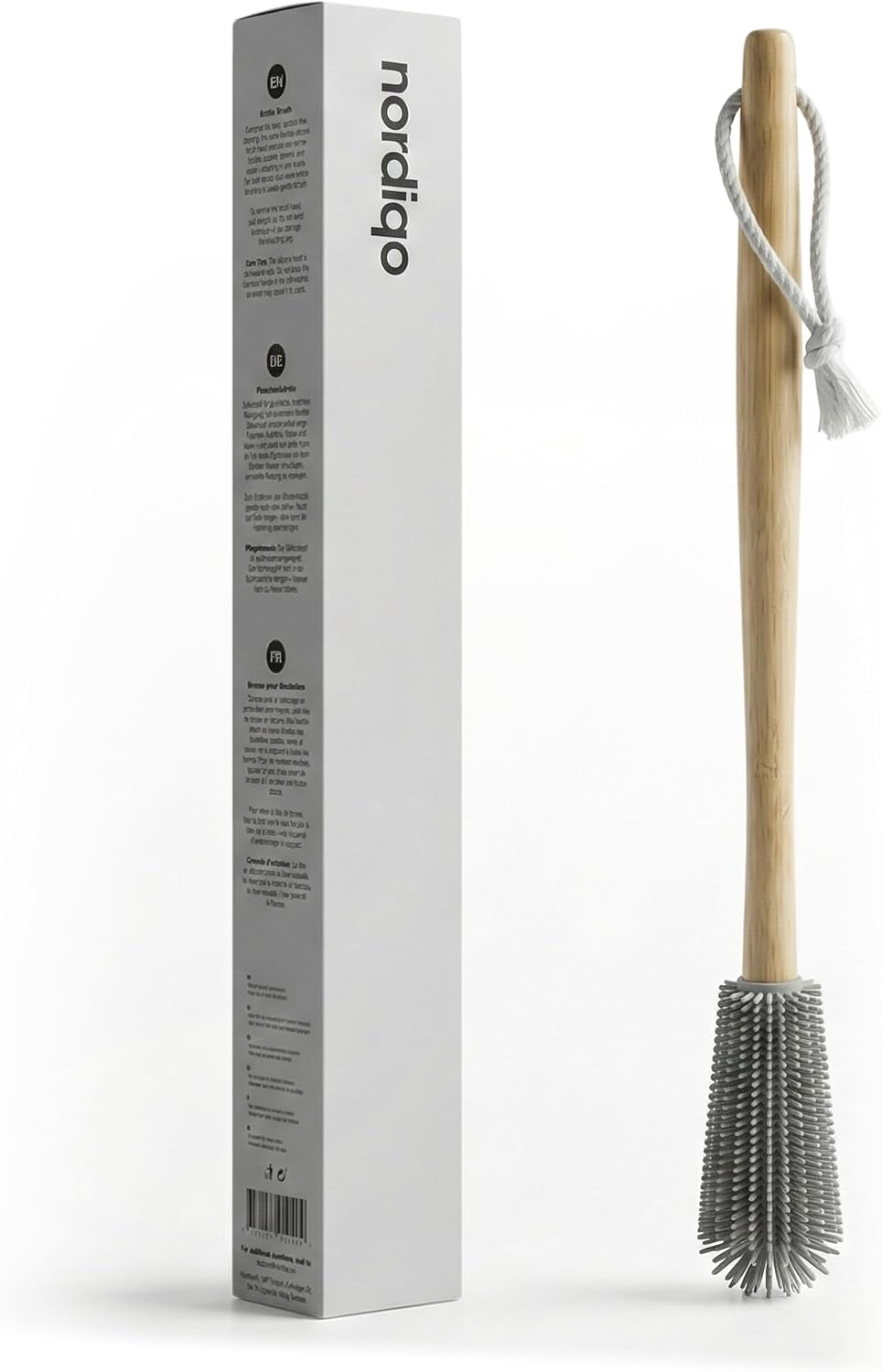 Extra Long Bottle Brush – 16" Bamboo Handle & Flexible Hygienic ...