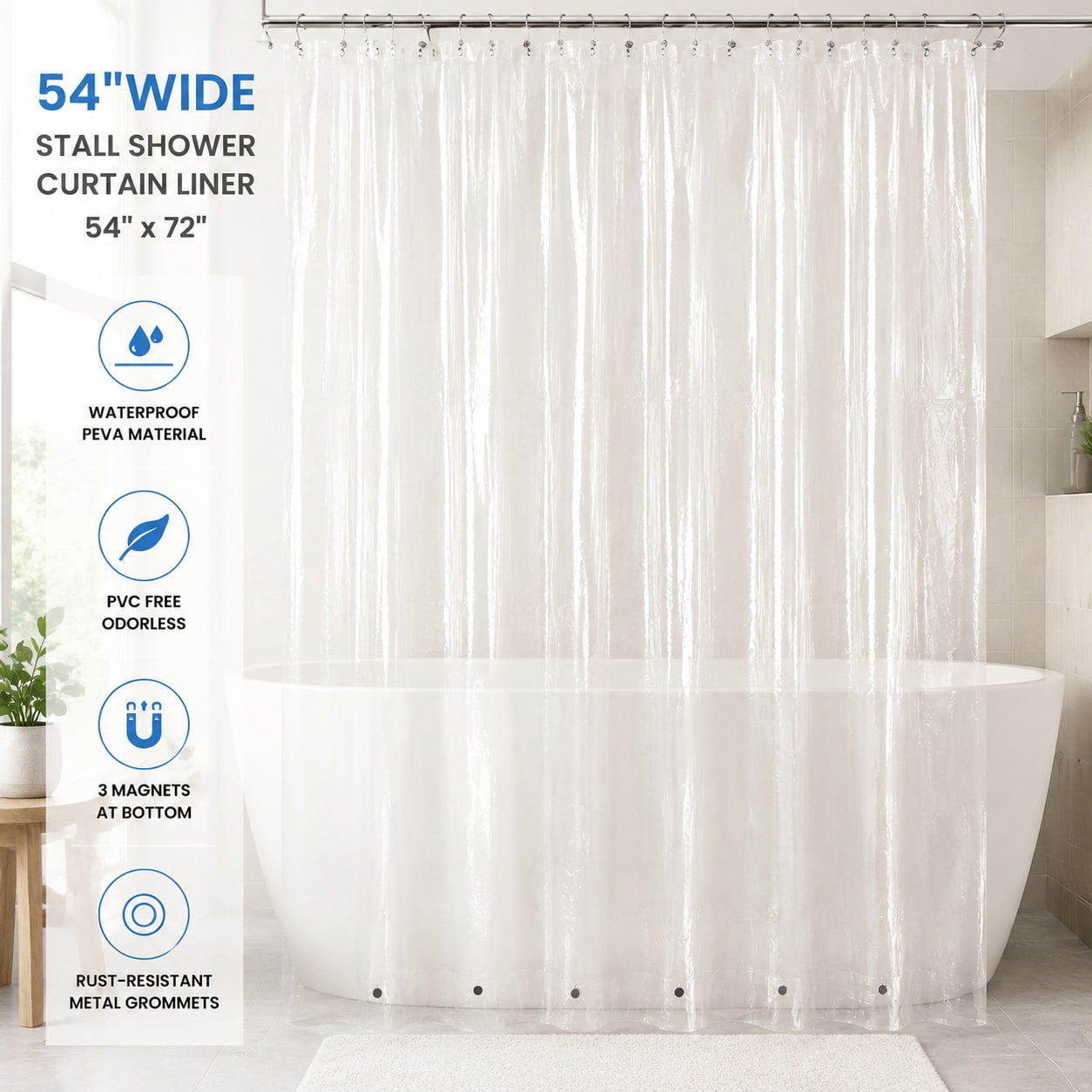 76 Long Shower Curtain