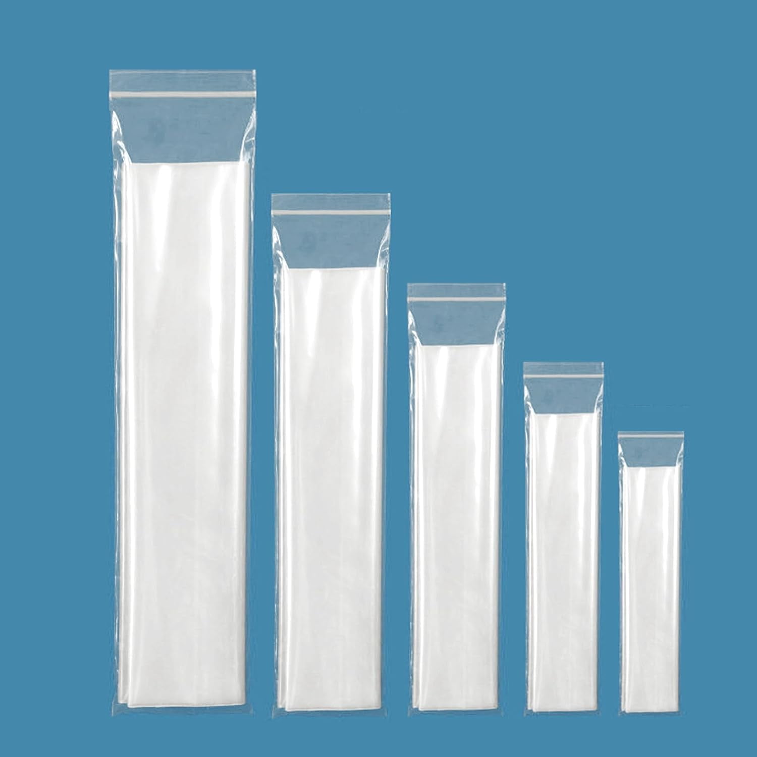 Extra Long Clear Zip Bags 4x22 Inch (20-Pack), 6 mil Plastic Storage ...