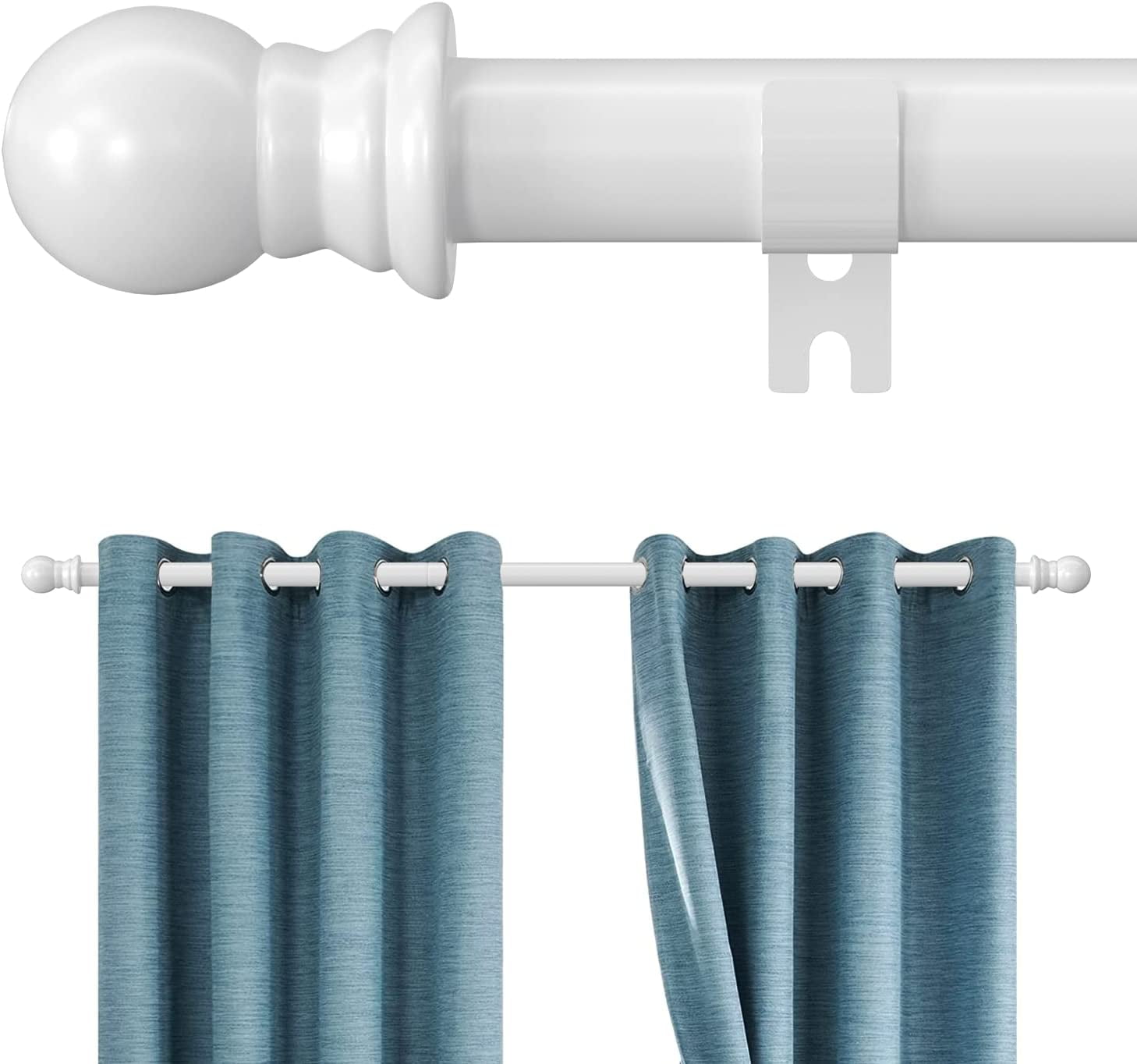 Extra Long Curtain Rods 120-inch to 170-inch, Heavy Duty 1 inch Curtain ...