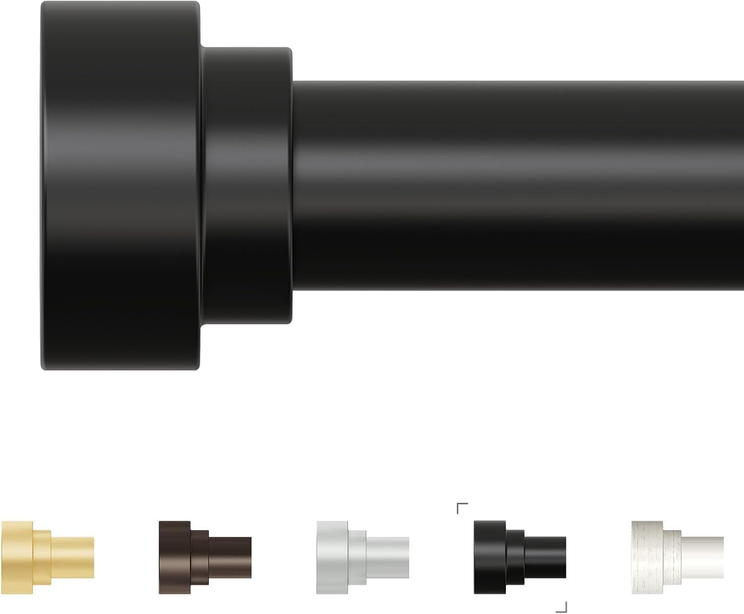 Extra Long Curtain Rods 120 to 240 Inch, 1 Inch Black Heavy Duty ...