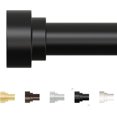 Extra Long Curtain Rods 120 to 240 Inch, 1 Inch Black Heavy Duty ...