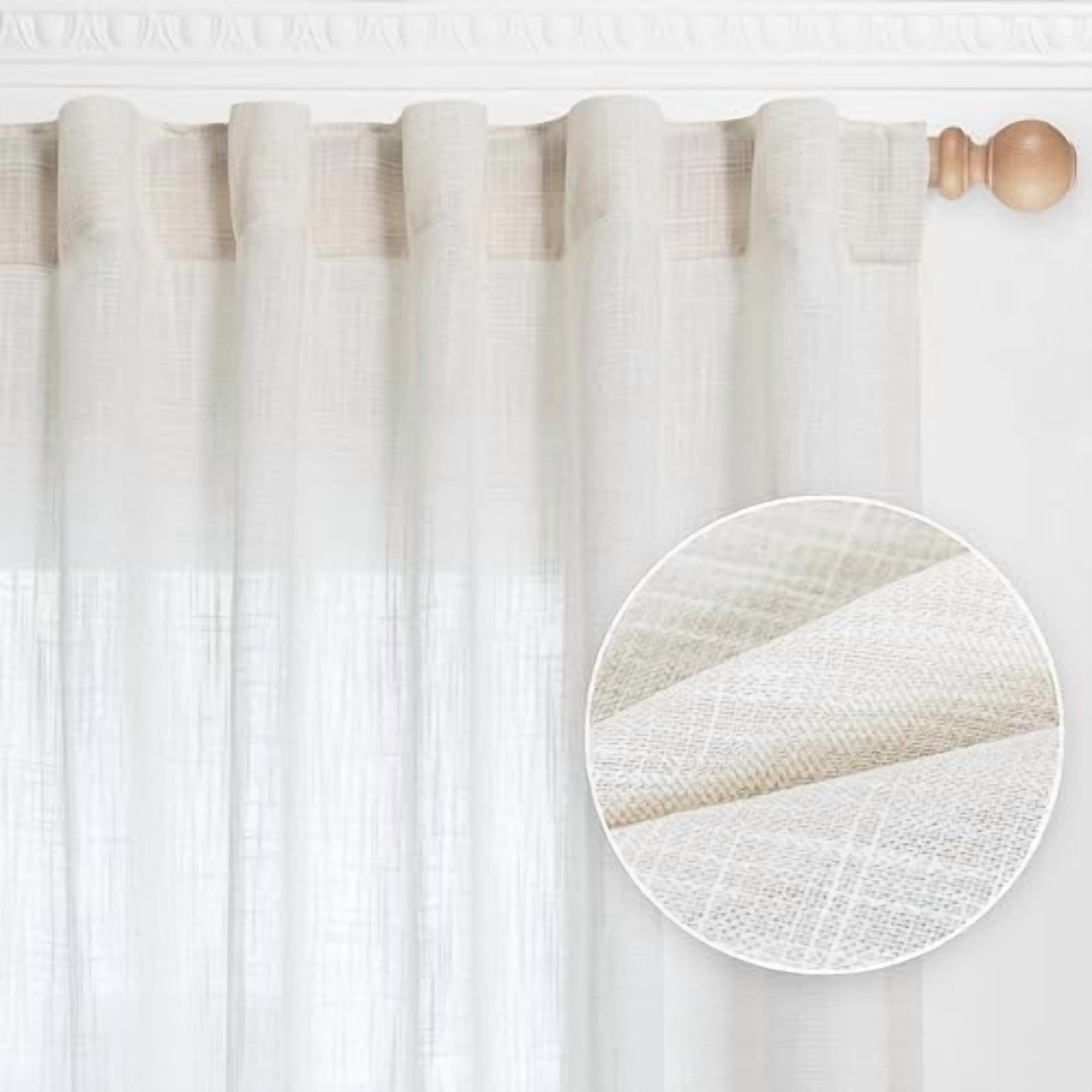 Extra Long Curtains for Living Room, Soft Cotton Fabric Boho Window ...