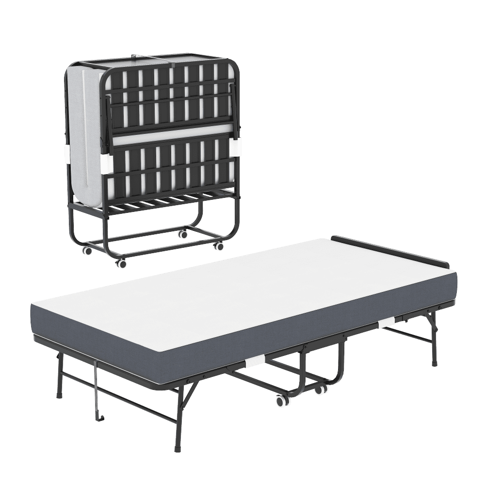 Extra Long Folding Bed for Tall People, Heavy-Duty 450lbs Capacity ...