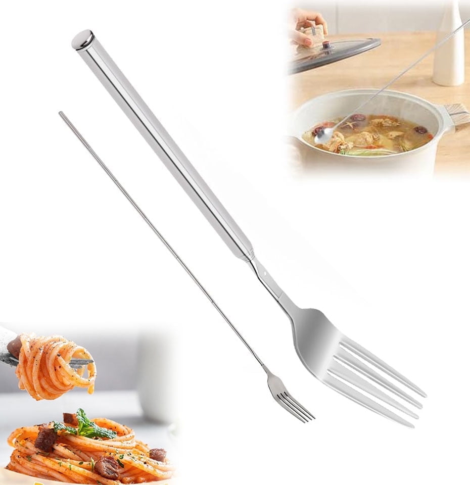Extra Long Fork Prank, 2026 Stainless Steel Extendable Forks for BBQ ...