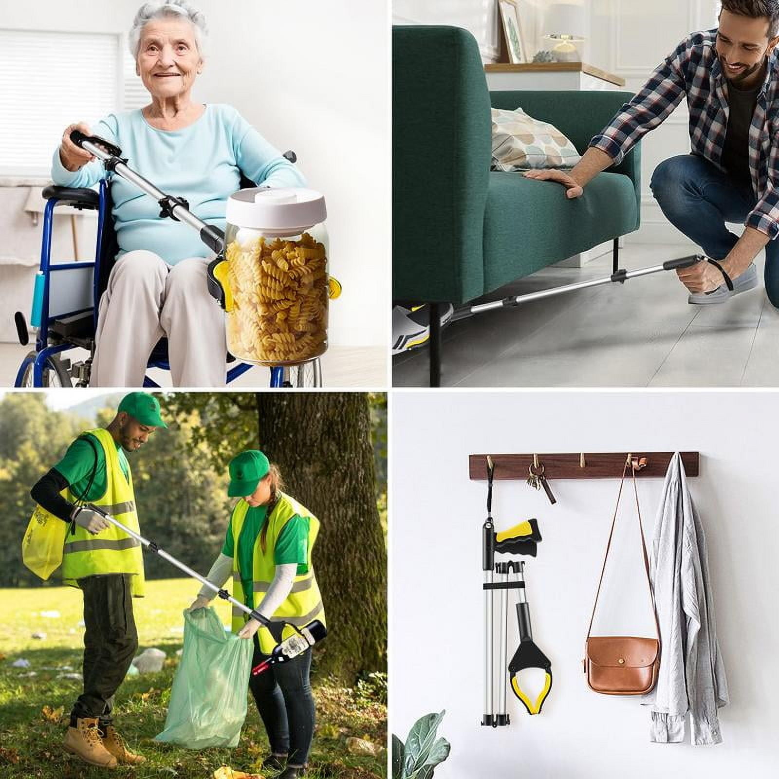 Extra Long Grabber Reacher Tool, Grabbers for Seniors Grab it Reaching ...