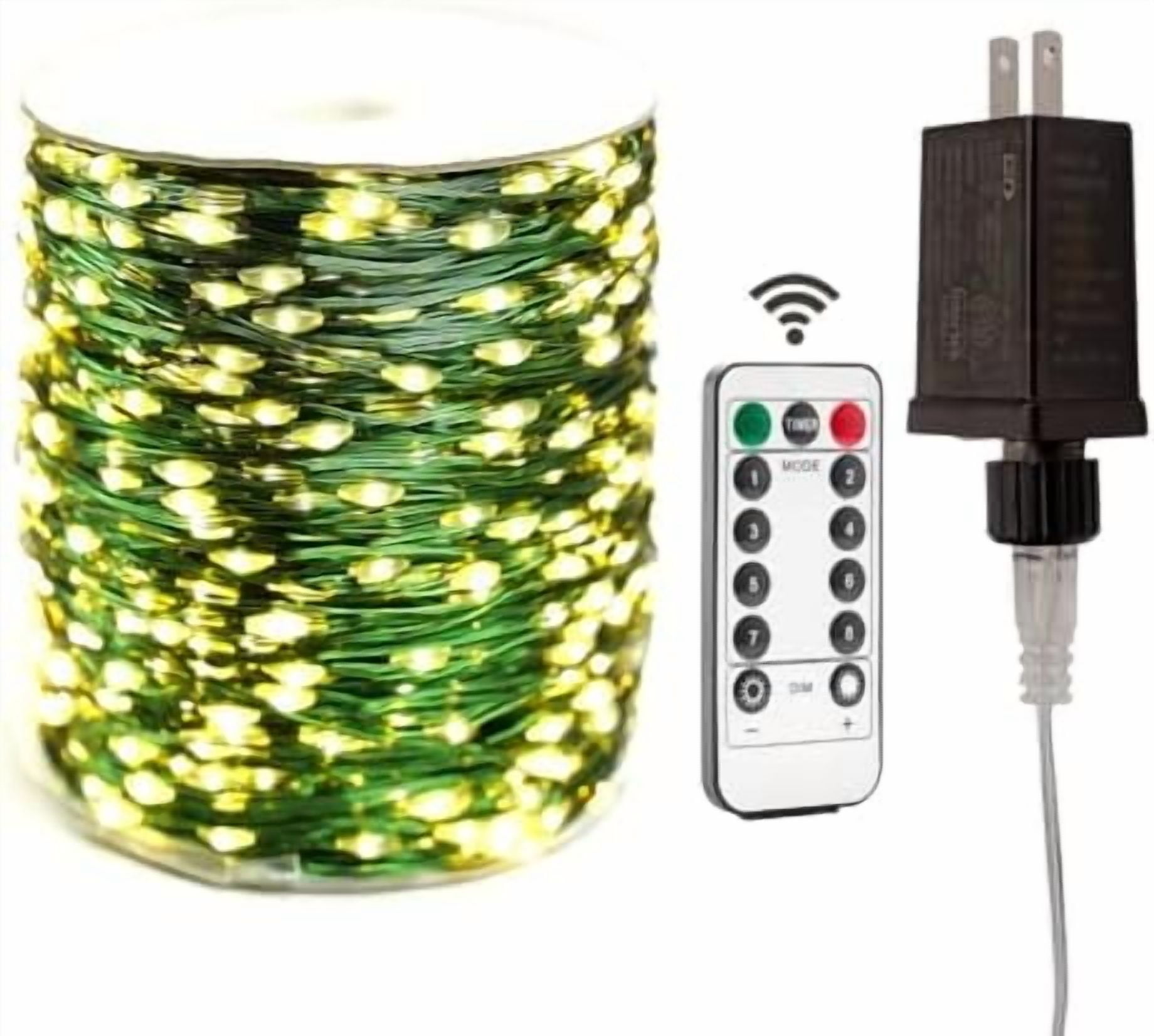 Extra Long Green Wire Fairy Lights Plug in 660FT High Bright 2000 LED ...