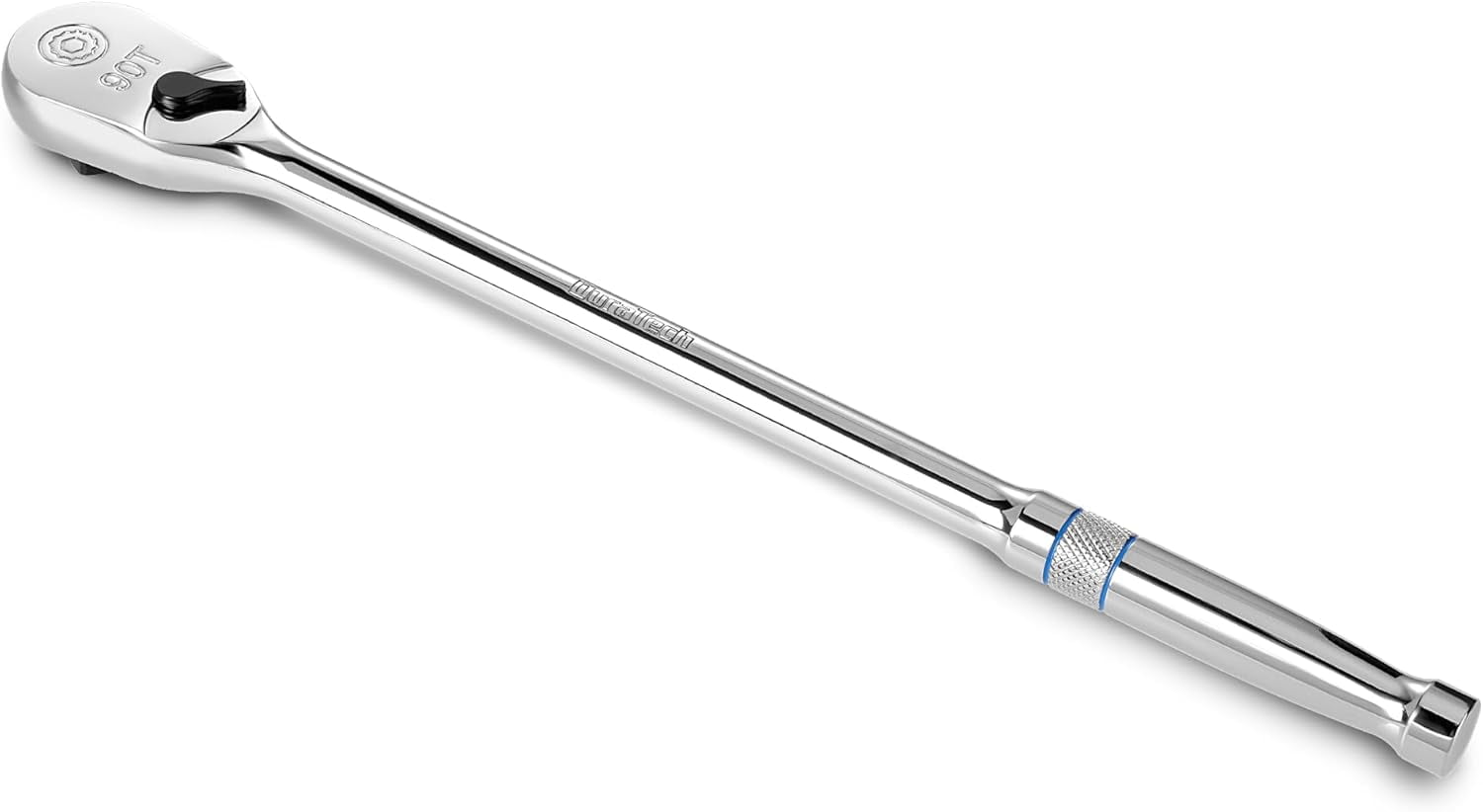 Extra Long Handle 1/2-Inch Drive Ratchet, 90-Tooth Ratchet Wrench with ...
