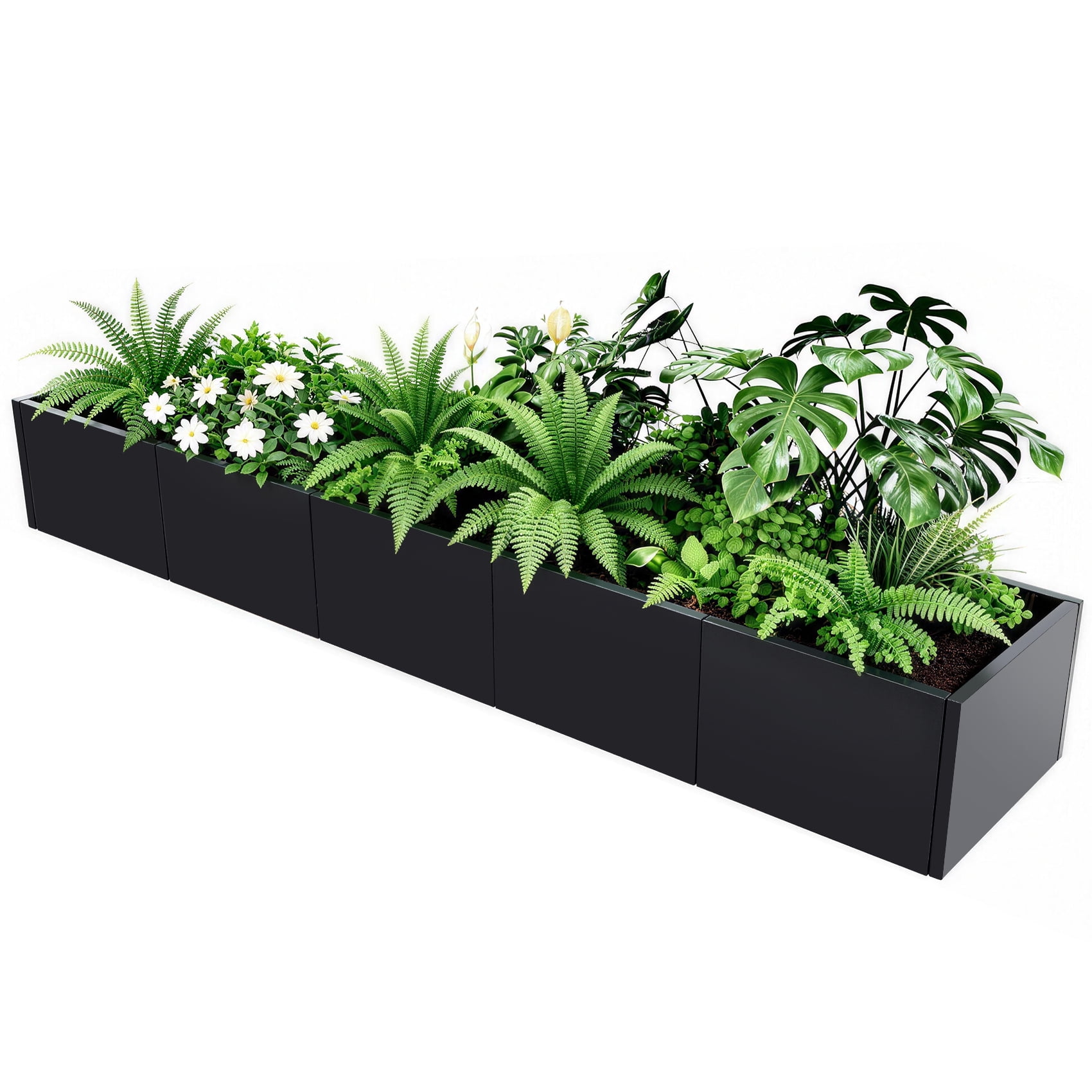 Extra Long Metal Planter Box with Drainage Holes, 68"X18"X12 ...