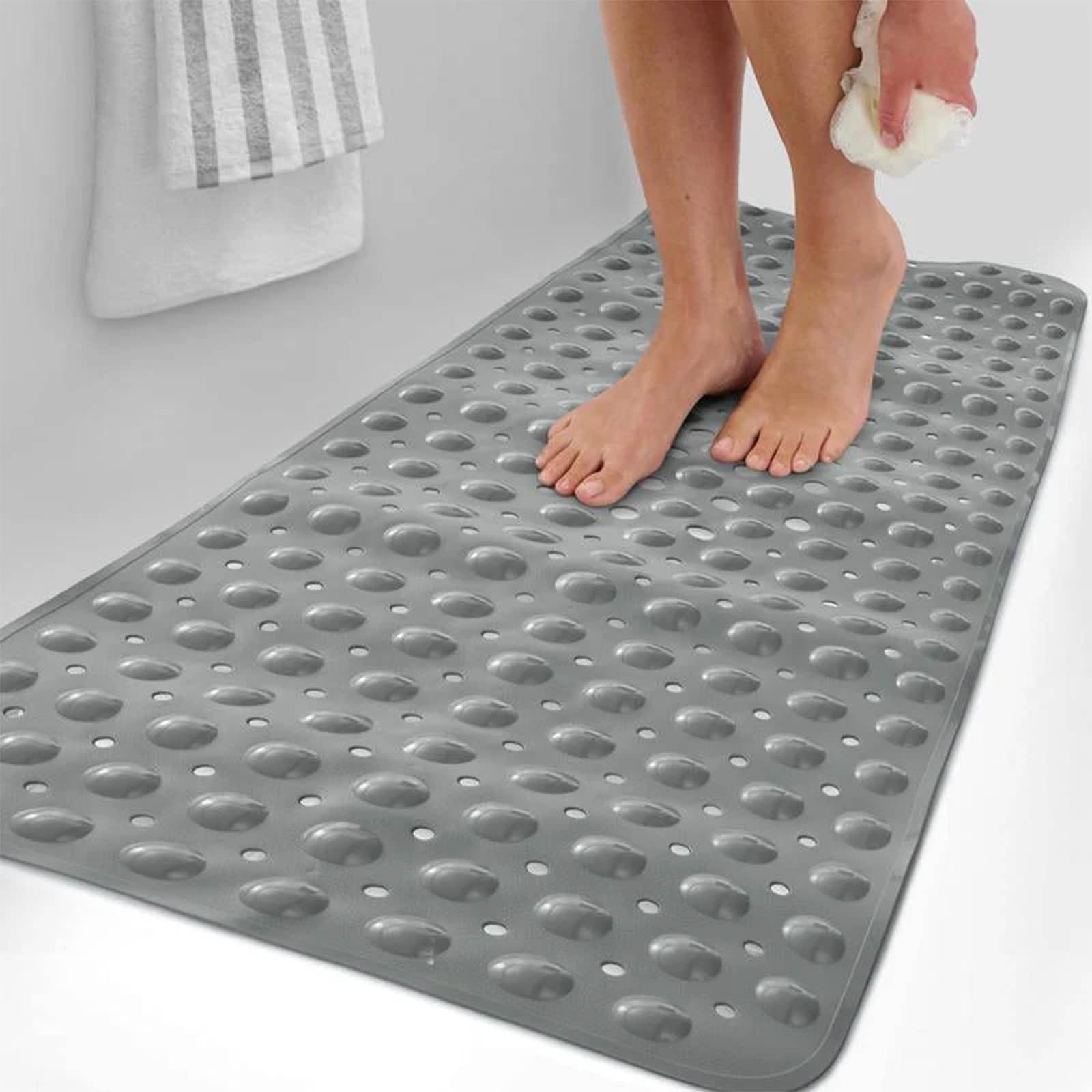 Extra Long Non-Slip Bathtub Mat 39.4x16 Inches PVC Shower Mat with 200 ...