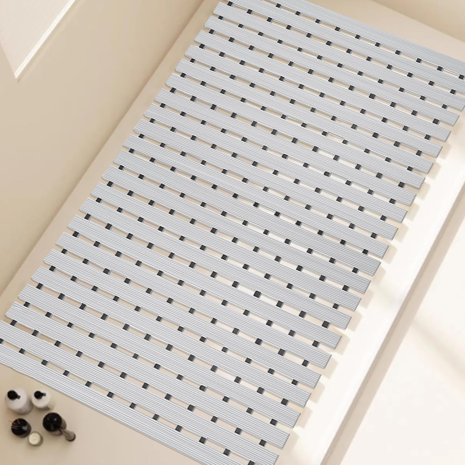 Extra Long Non Slip Shower Mat Without Suction Cups,Heavy Duty Rubber ...