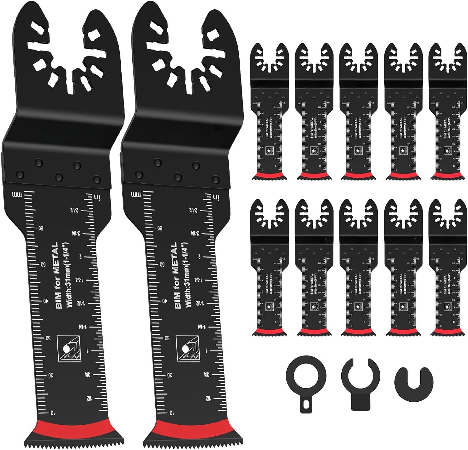 Extra Long Oscillating - 12 count Arc-Shaped Edge Bi- Multitool Cut for ...