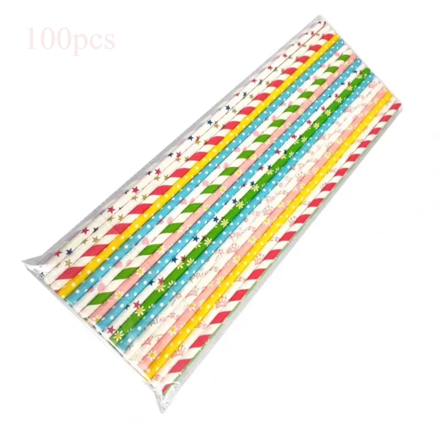 Paper Straws 100pcs Extra Long Straws for Large Drinks/Cotton Candy ...