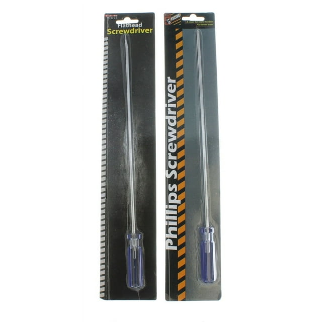 Extra Long Phillips and Flathead Screwdriver Set Hardware Home Repair ...