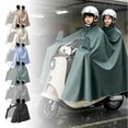 Extra-Long Rain Poncho for Scooter & Motorcycle Riders, Full-Coverage ...