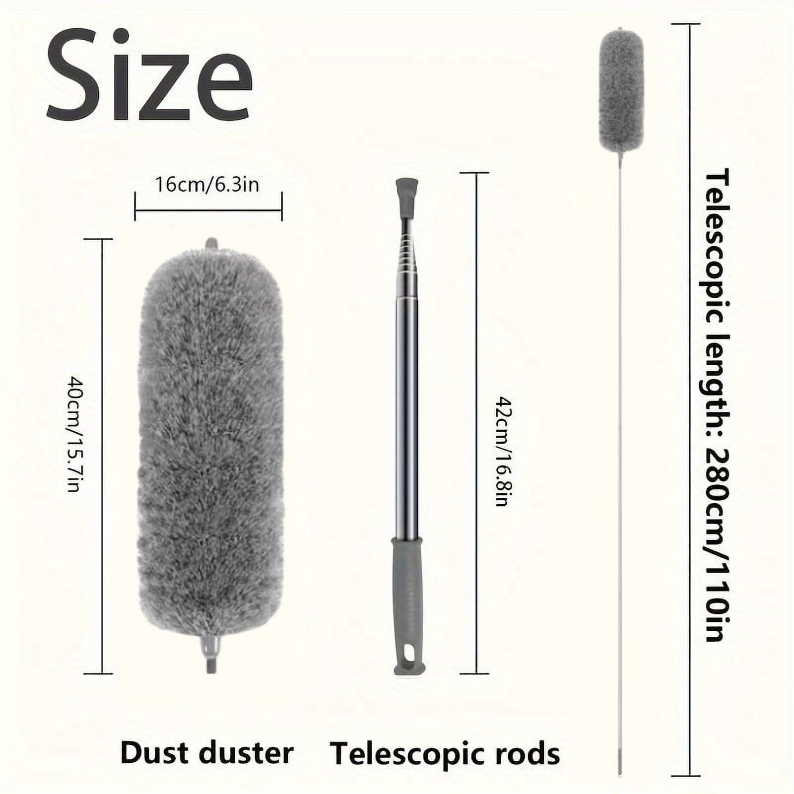 Extra-Long Retractable Duster with Bendable Head Washable Dust Brush ...