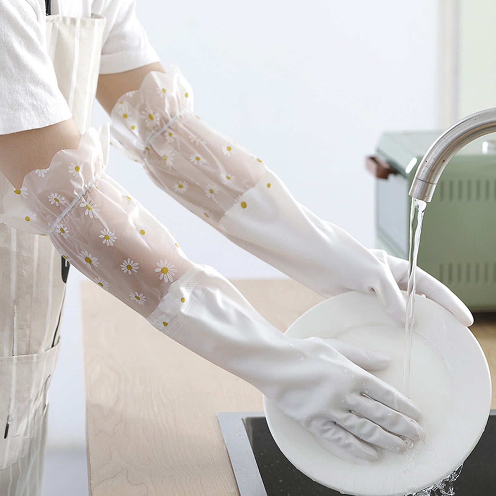 Extra Long Reuseable Cleaning Gloves, Super Long Sleeve Gloves ...