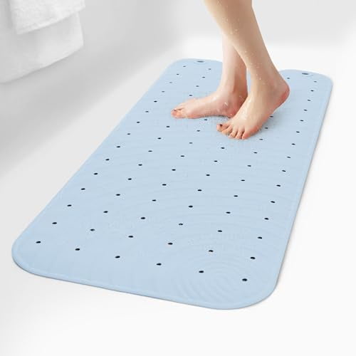Extra Long Rubber Bathtub Mat, Non-Slip Shower Tub Mat, 39x16 Inch ...