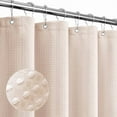 Extra Long Shower Curtain 72 x 84, Tall Waffle Weave Textured Fabric ...