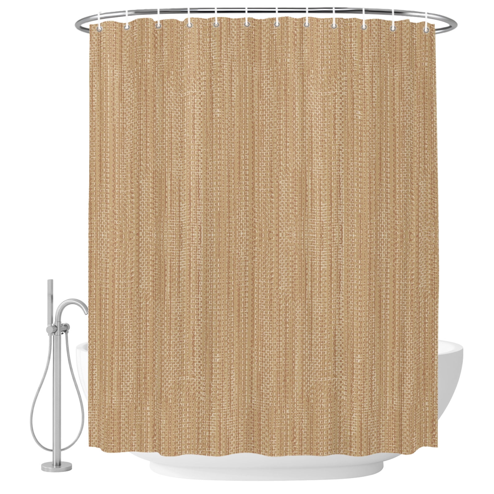 Extra Long Shower Curtain 72x84 Inch, Sand Beige Shower Curtain ...