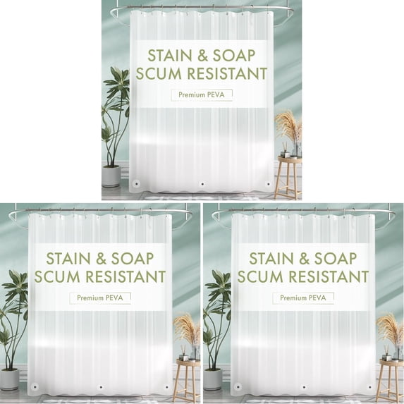 Extra Long Shower Curtain Liner, Plastic Shower Liner 84 Inches Long ...