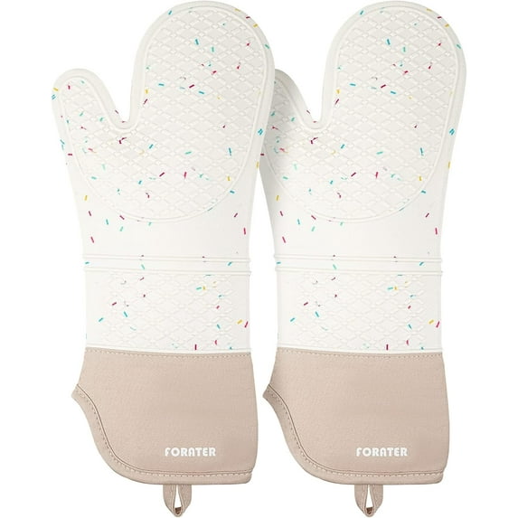 Extra Long Silicone Oven Mitts - Heat Resistant up to 500°F, 15 ...