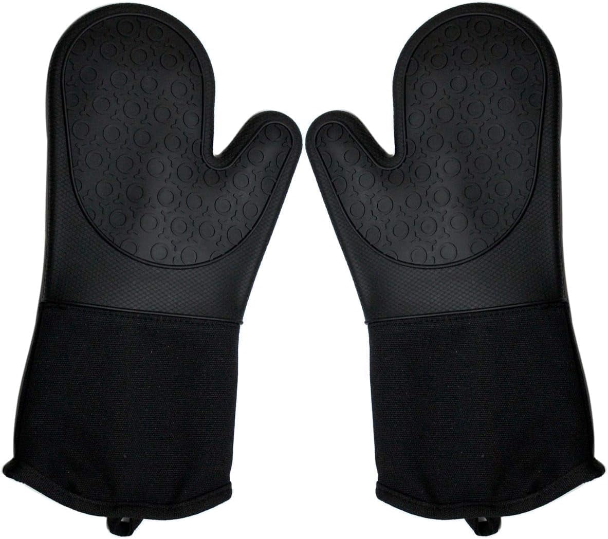 Extra Long Silicone Oven Mitts Heavy Duty Commercial Grade Oven Mitts ...