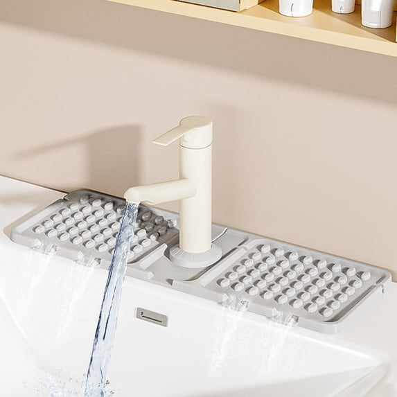 Extra Long Sink Countertop Drying Mat with Slope Design for Fast ...