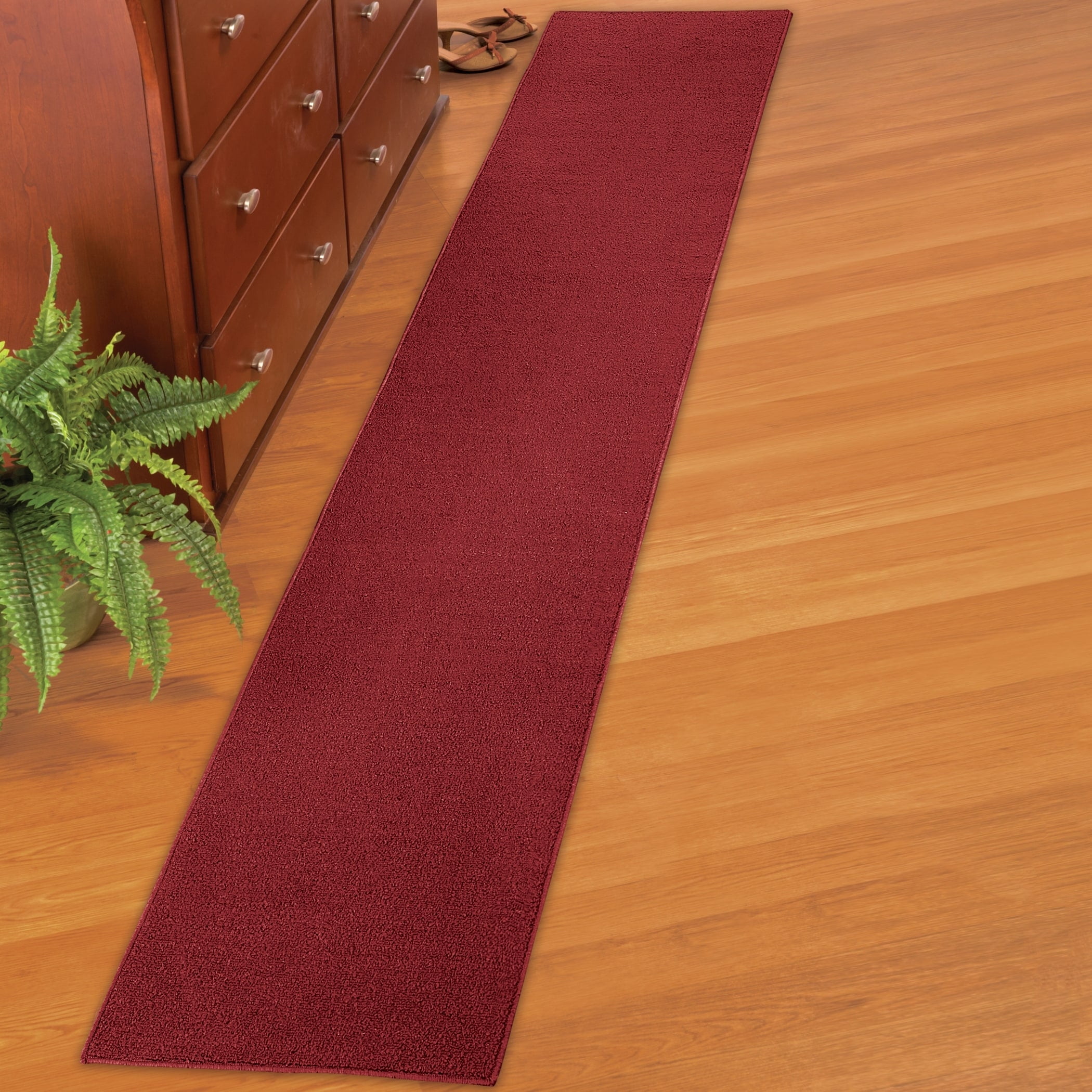Extra Long Skid-Resistant Floor Hallway Runner Rug, Brick, 20" X 90 ...