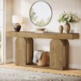 Extra Long Sofa Table, Farmhouse Console Tables with Wood Frame and ...