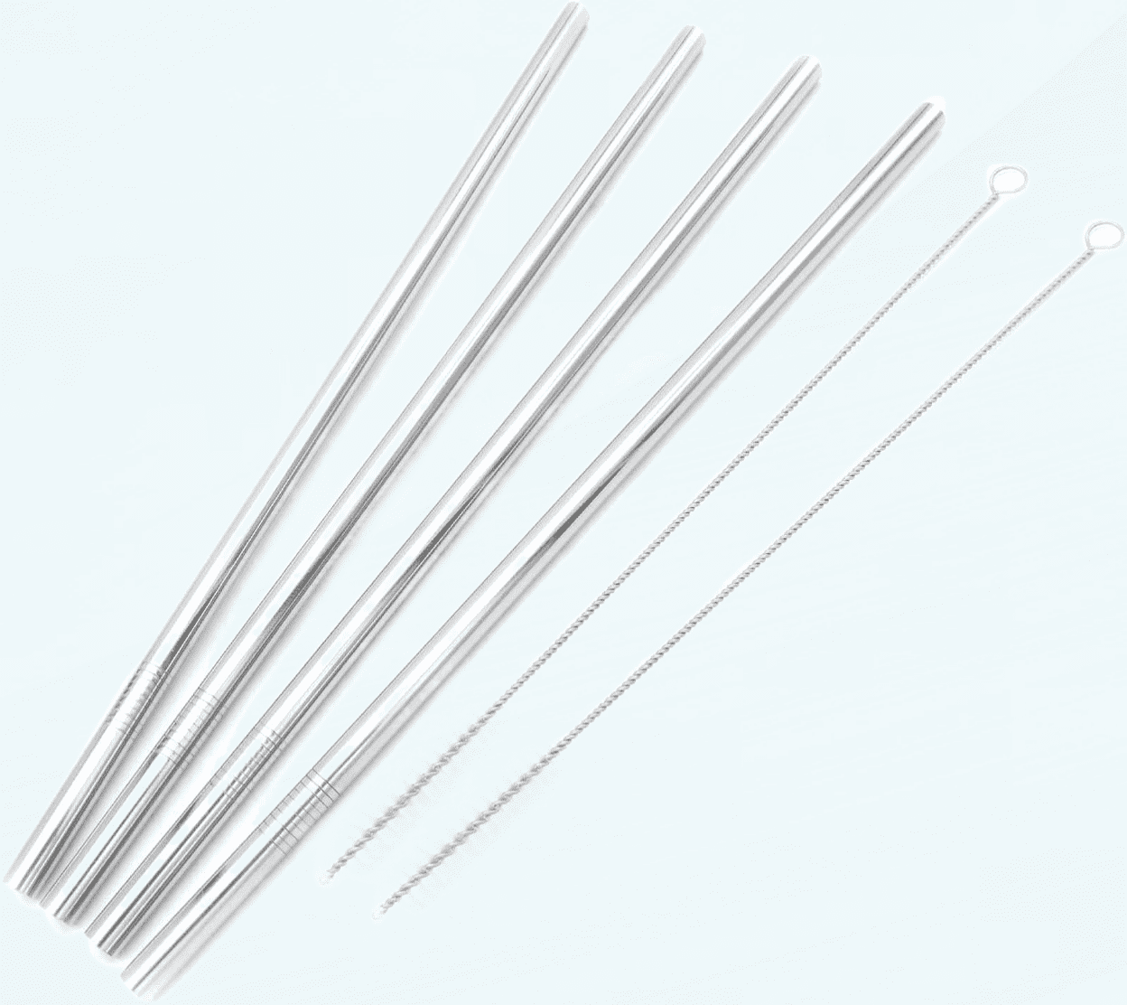 Extra Long Stainless Steel Reusable Drinking Straws - Set of 4 ...