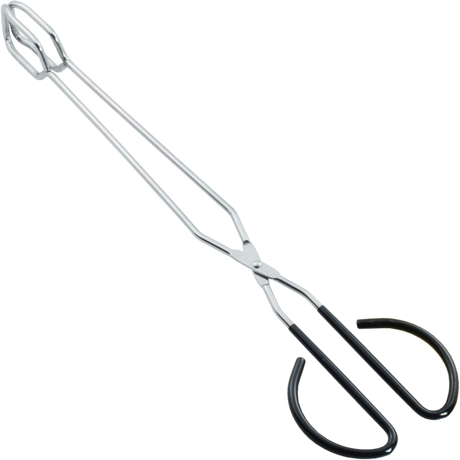 Professional Quality, Carbon Steel Food Tongs with Non-Slip Plastic ...