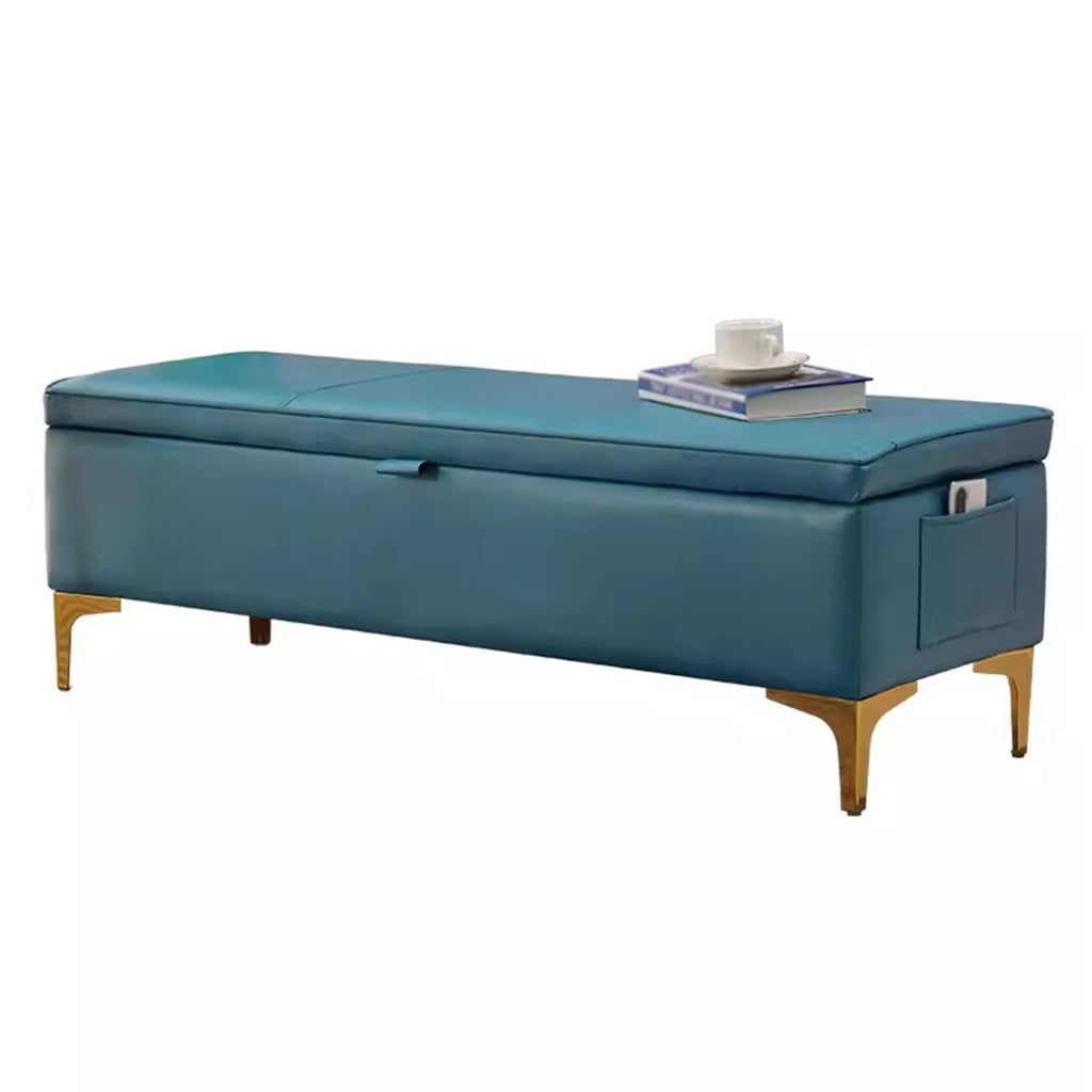 Extra Long Storage Bench Storage Chest with Padded Seat,End of Bed ...