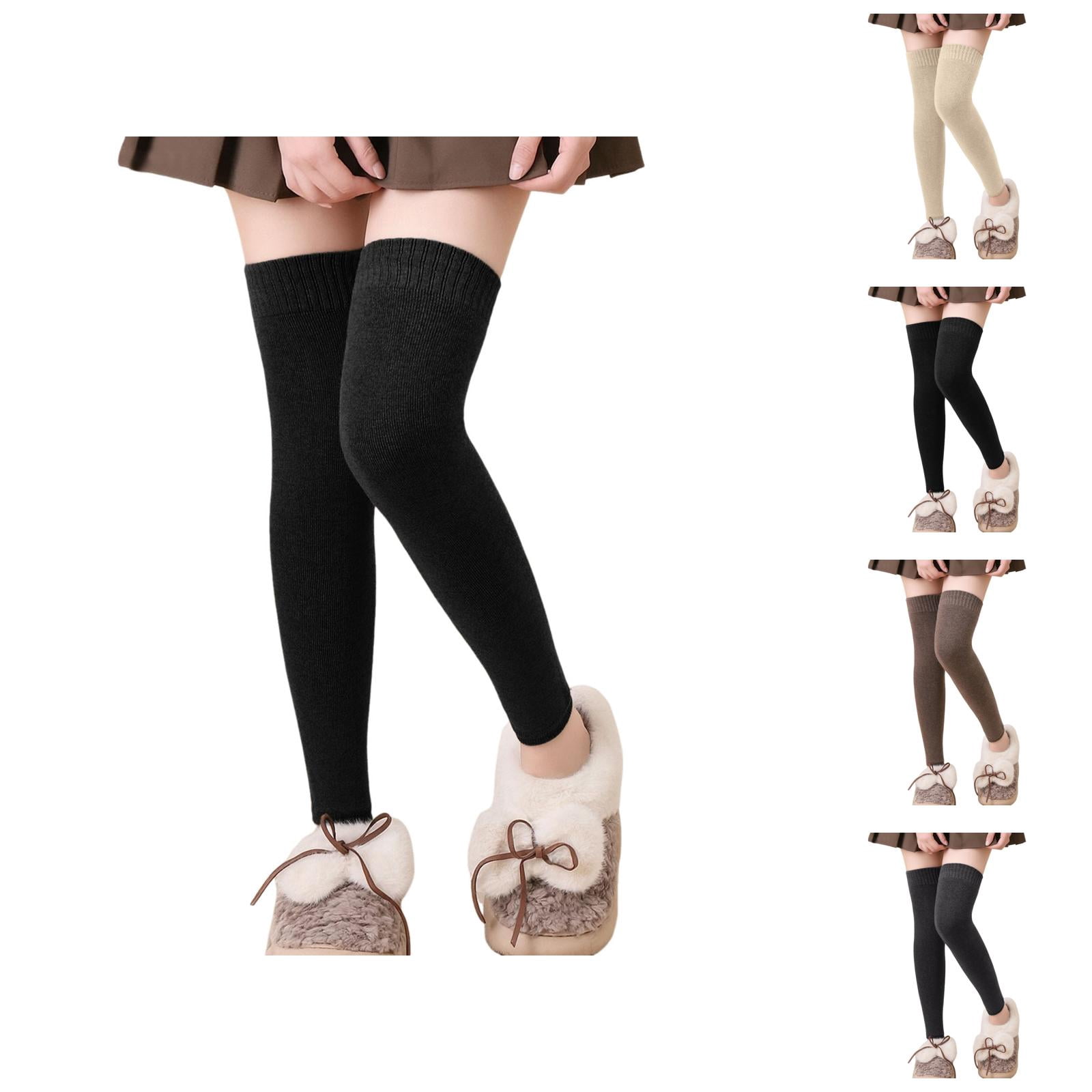 Extra Long Thermal Leg Warmers, 2 Pairs Women's Winter Over Knee High ...