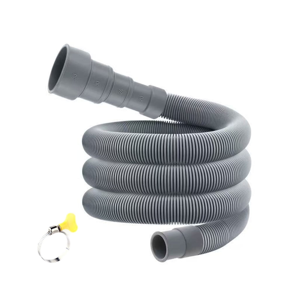 Extra Long Thickened Washing Machine Drain Pipes Solid Extension Drain ...