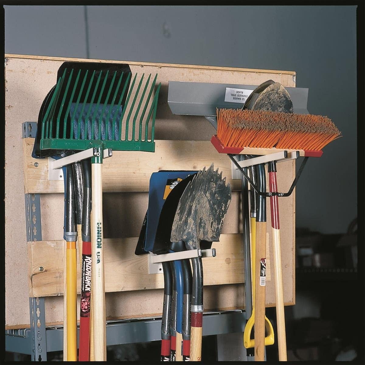 Extra Long Tool Rack for Shovels, Spades, Rakes, and Brooms - Walmart.com