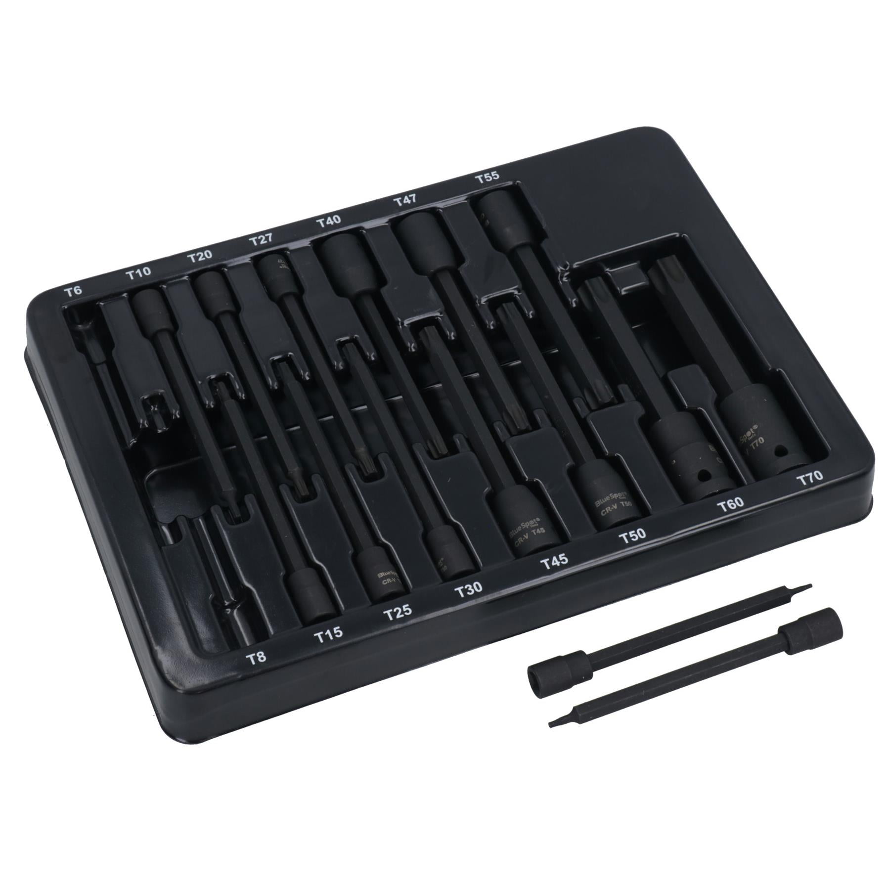Extra Long Torx Star Impacted Impact Bit Sockets T6 – T70 Mixed Drive ...