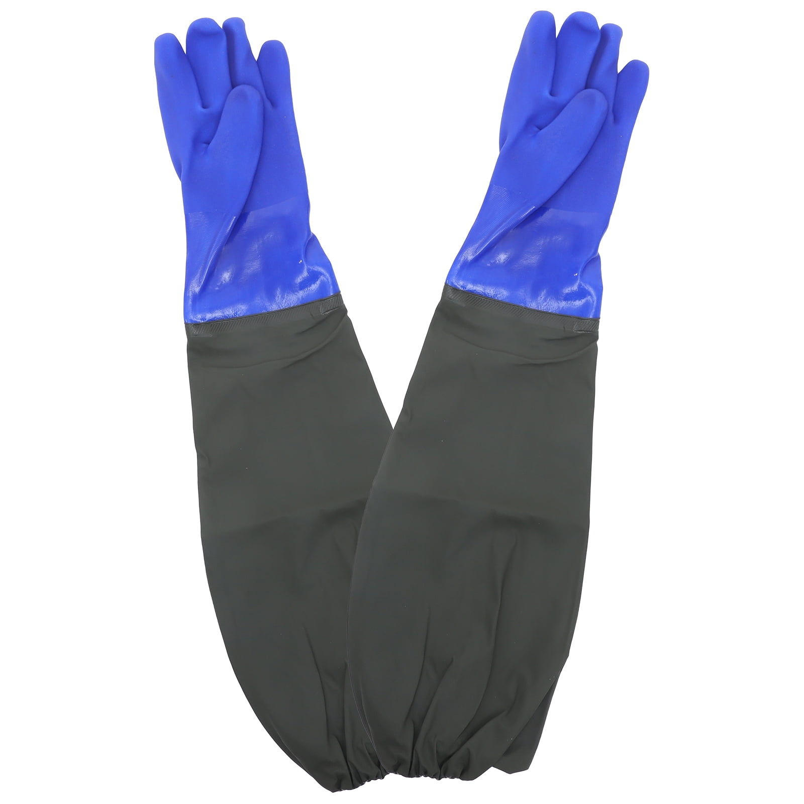 Extra Long Waterproof Gloves Arm Wool Black Fingerless Man Work Blue ...