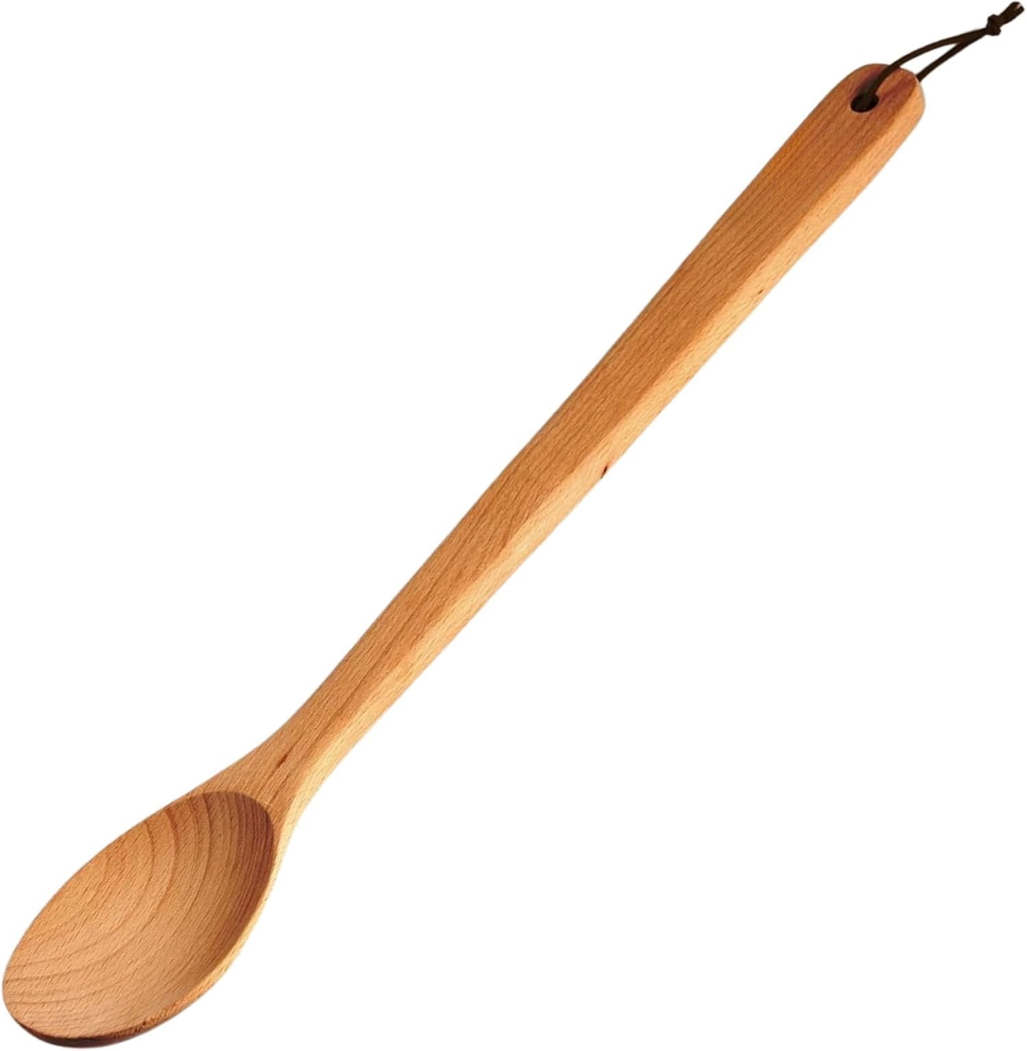 Extra Long Wooden Spoon, 18-inch Stir Paddle for Cooking in Big Pots ...