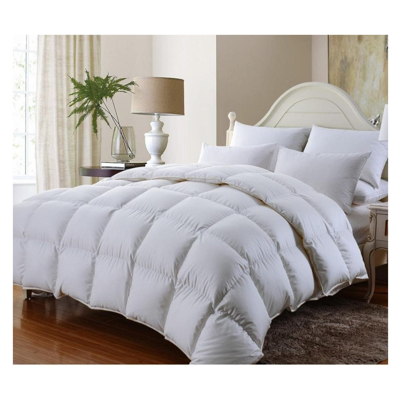 Extra Long (XL) Size Luxurious 800 Thread Count Siberian GOOSE DOWN Comforter, 100% Egyptian ...
