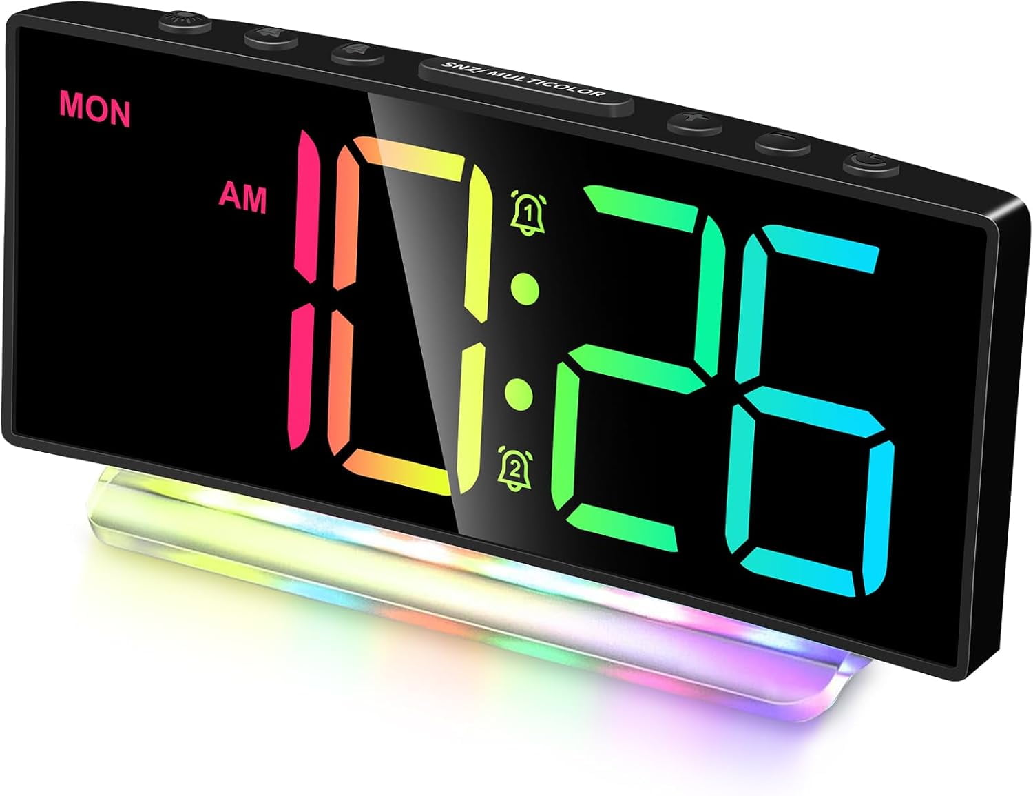 Extra Loud Alarm Clock for Heavy Sleepers Adults,Teens,Kids,Rainbow ...