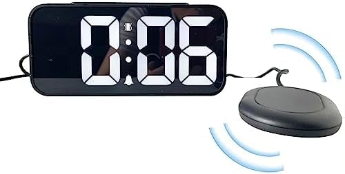 Extra Loud LED Alarm Clock with Vibration for Bedroom,Extreme Bed ...