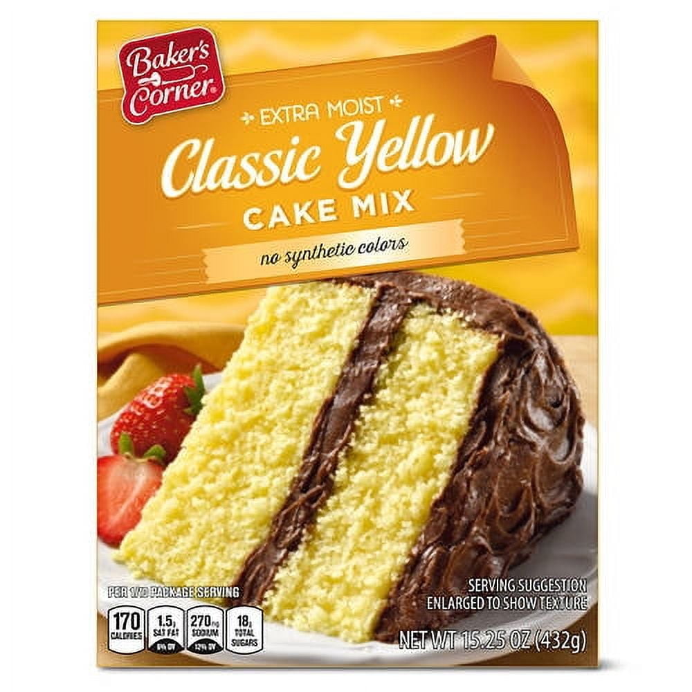 Extra Moist Classic Yellow Cake Mix, 15.25 oz- Pack of 5 - Walmart.com