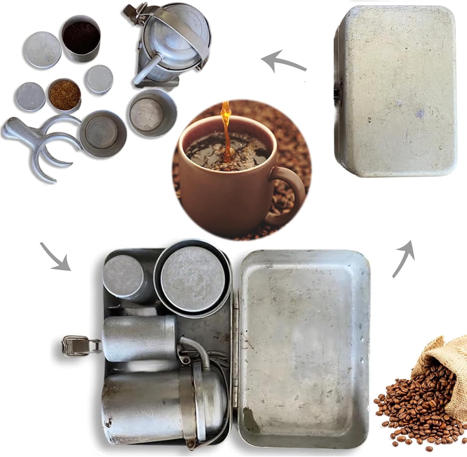 Extra RARE Collectors Camping Coffee Kit, Vintage Outdoor Coffee Pour ...