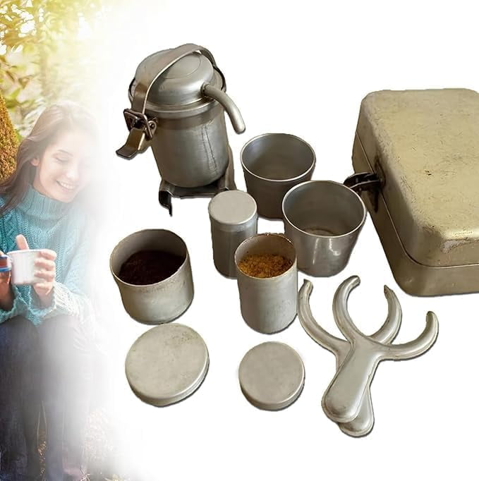 Extra Rare Vintage Camping Coffee Kit | Portable Pour Over Coffee Maker ...
