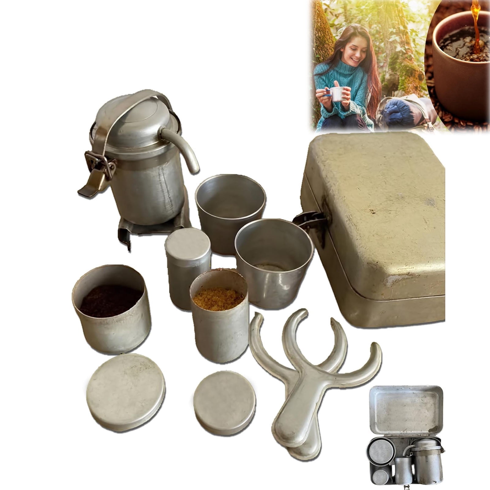 Extra Rare Vintage Camping Coffee Kit, Vintage Nostalgia Espresso ...